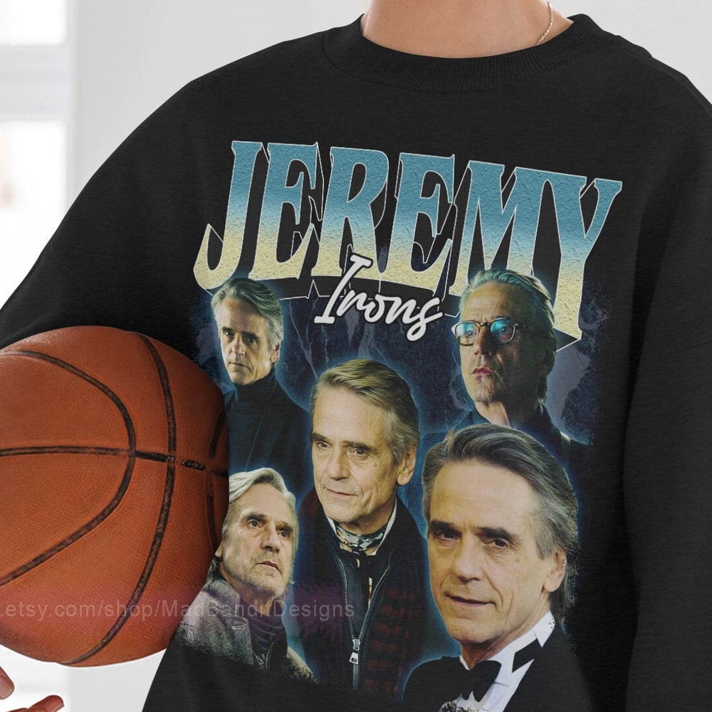 Jeremy Irons sweatshirt cool retro rock poster 70s 80s 90s rocker ...