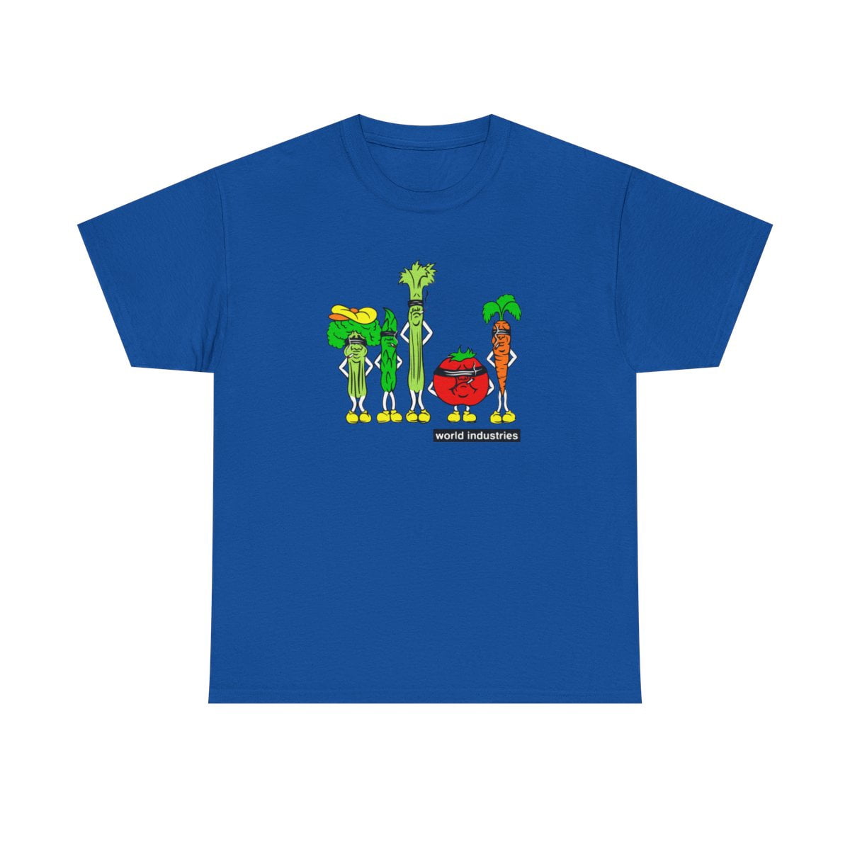 Jeremy Klein World Industries Skate Vegetables T Shirt Design - Royal ...