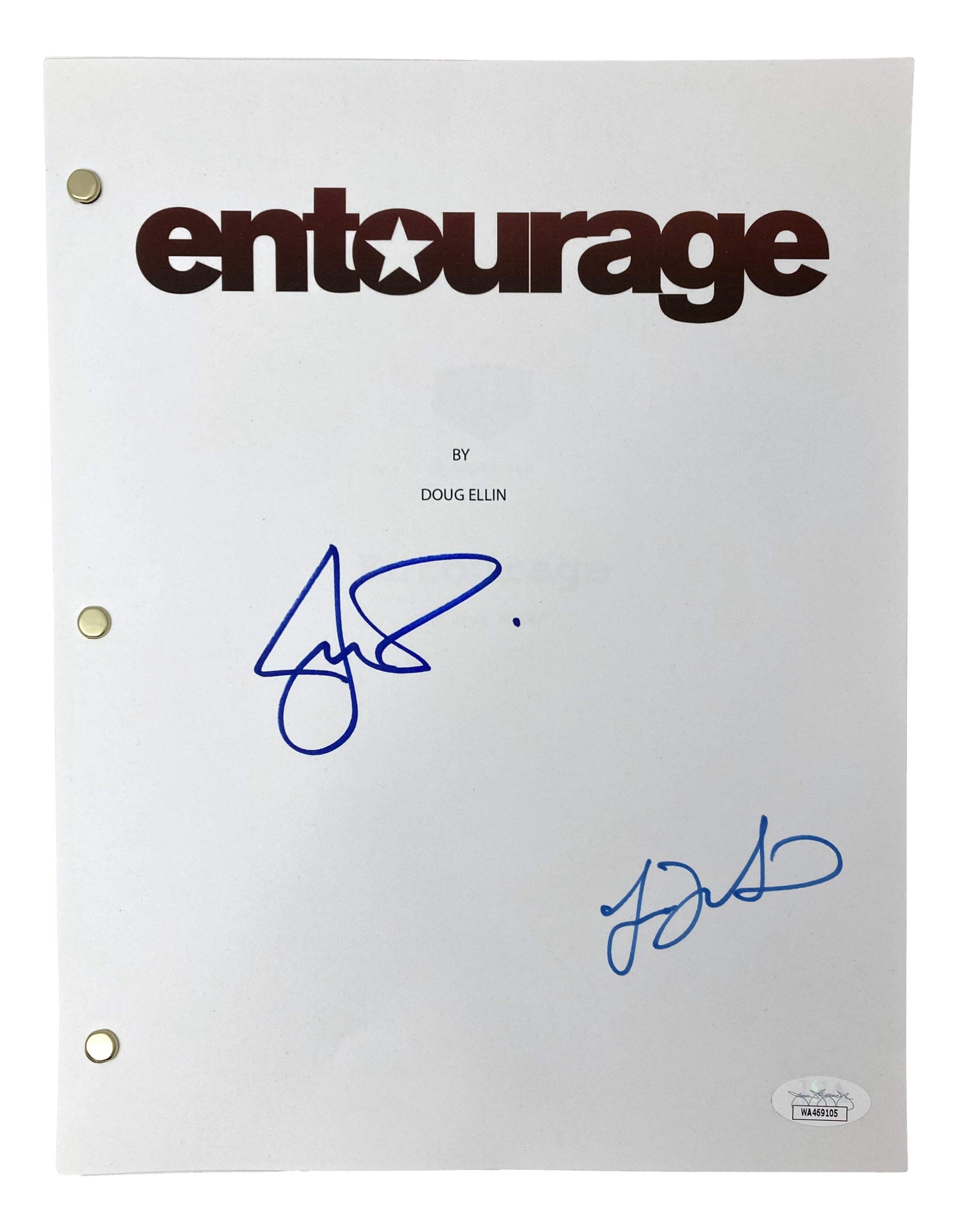 Jeremy Piven Jamie-Lynn Sigler Signed Entourage Pilot Episode Script ...