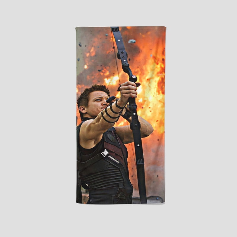 Jeremy Renner has launched a distinctive single-sided towel, tailored ...