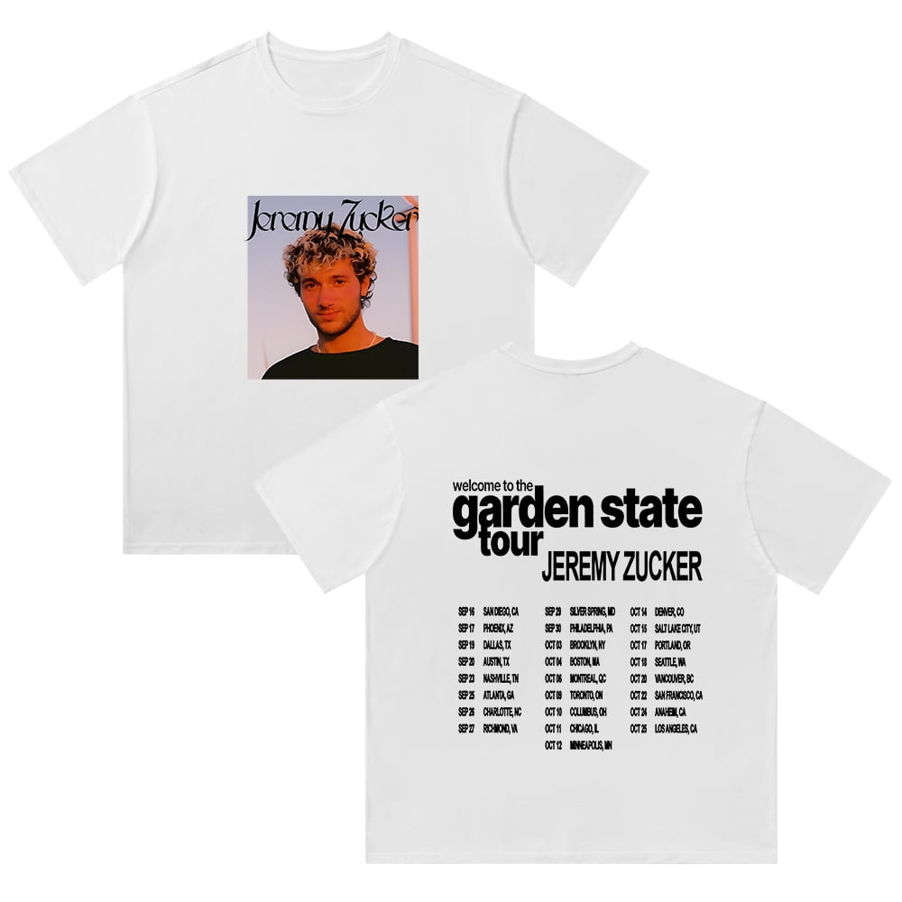 Jeremy Zucker Welcome To The Garden State Tour Merch T-shirts Women Men ...