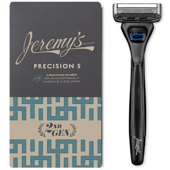 Jeremy's Razors 5-Blade Manual Razor, Precision Trimmer, Lubricating ...