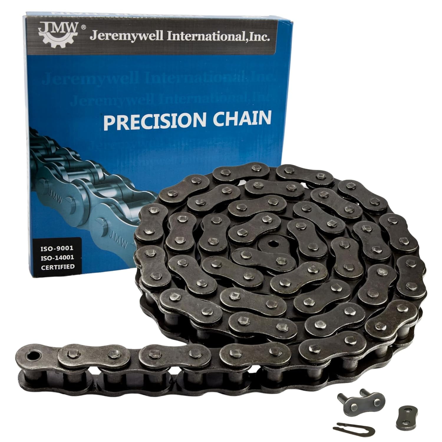 Jeremywell 100H Heavy Duty Roller Chain 10 Feet with 1 Connecting Link ...
