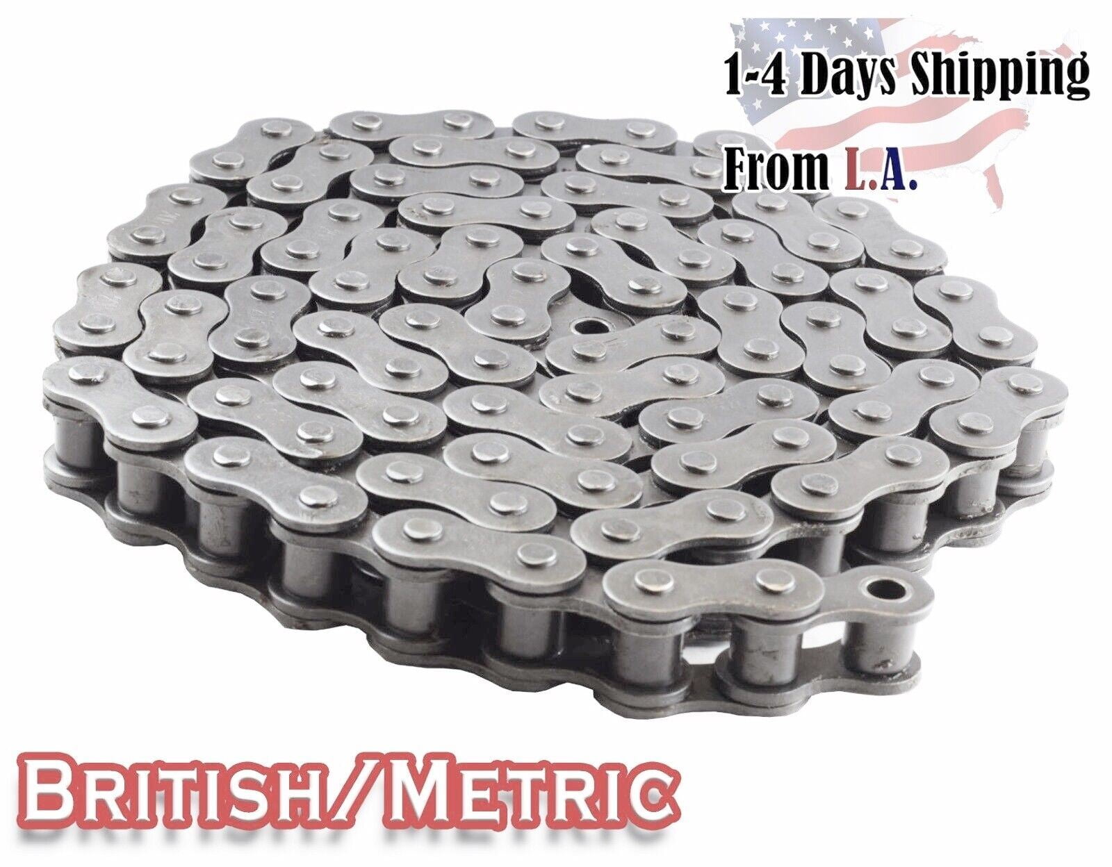 Jeremywell 10BSS Stainless Steel Metric Standard Roller Chain 10FT with ...