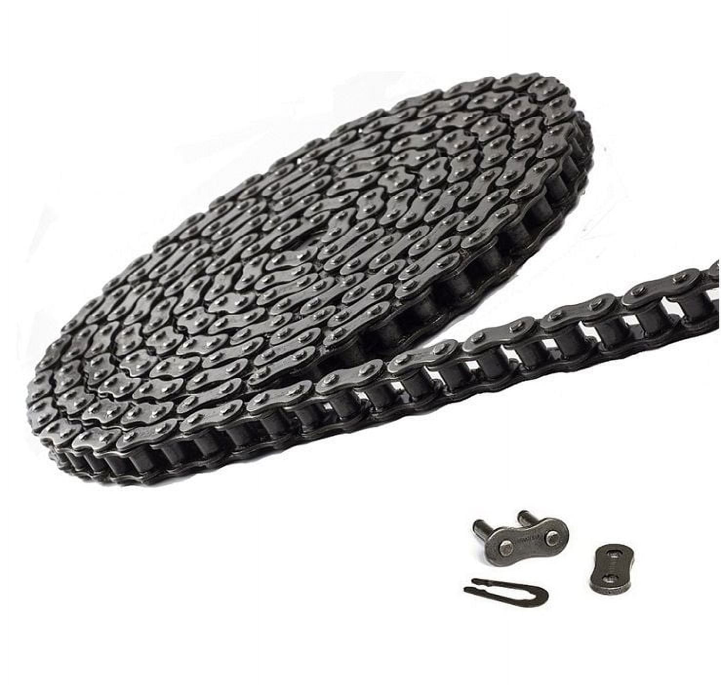 Jeremywell 41 Roller Chain 10 Feet with 1 Connecting Link for Go Karts ...