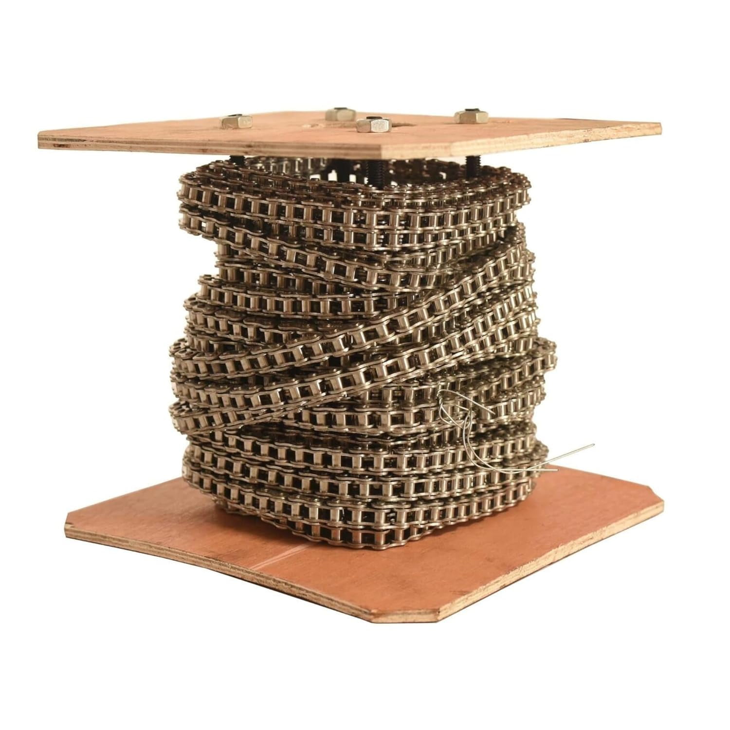 Jeremywell 41NP Nickel Plated Roller Chain 50 Feet with 5 Connecting ...