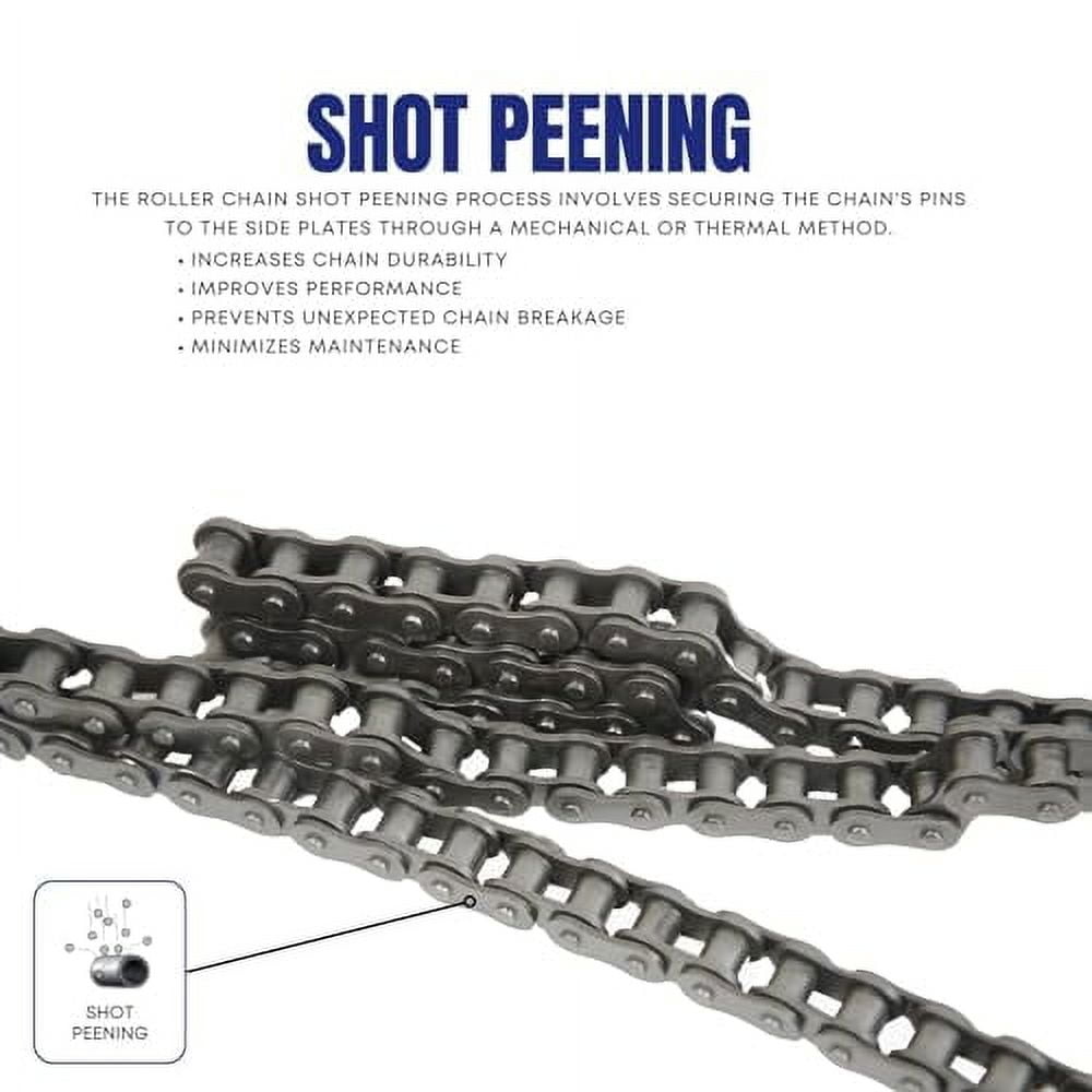 Jeremywell 50 Heavy Duty Roller Chain 50 Feet with 5 Connecting Links ...