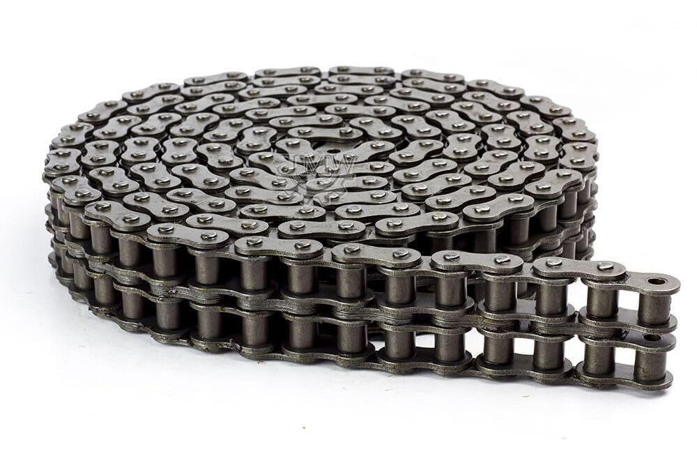 Jeremywell 80-2R Double Strand Duplex Roller Chain 10 Feet with 1 ...