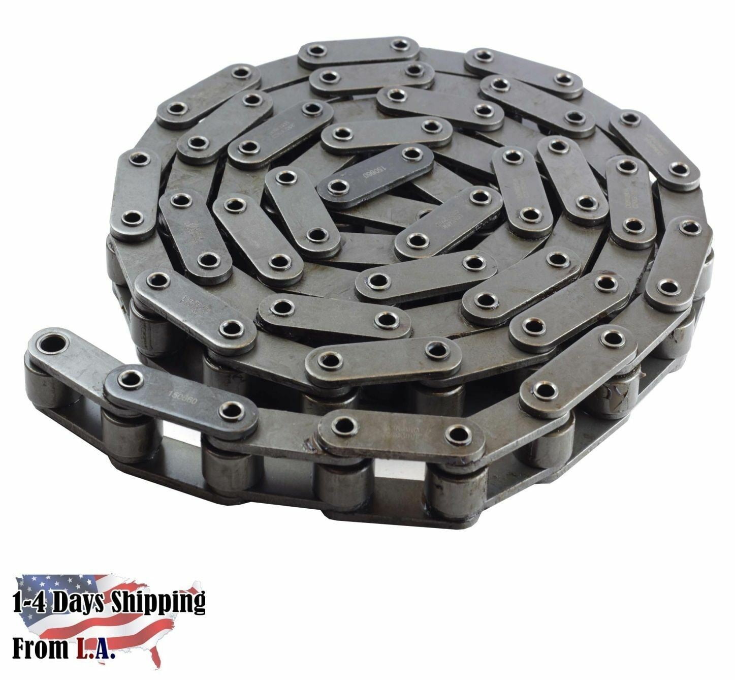 Jeremywell C2082HHP Heavy Duty Hollow Pin Conveyor Chain 10 Feet with 1 ...