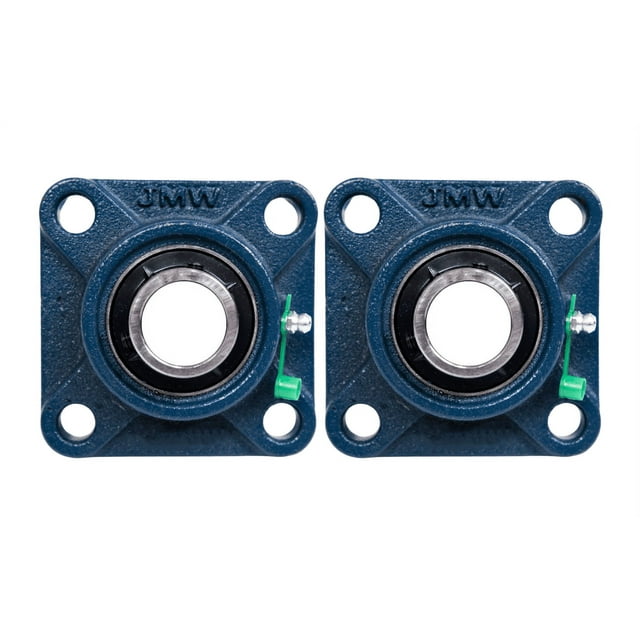 Jeremywell UCF202-10 Pillow Block Bearing (2 Pack), 5/8 inch Bore, Square, 4-Bolt Flange Mounted ...