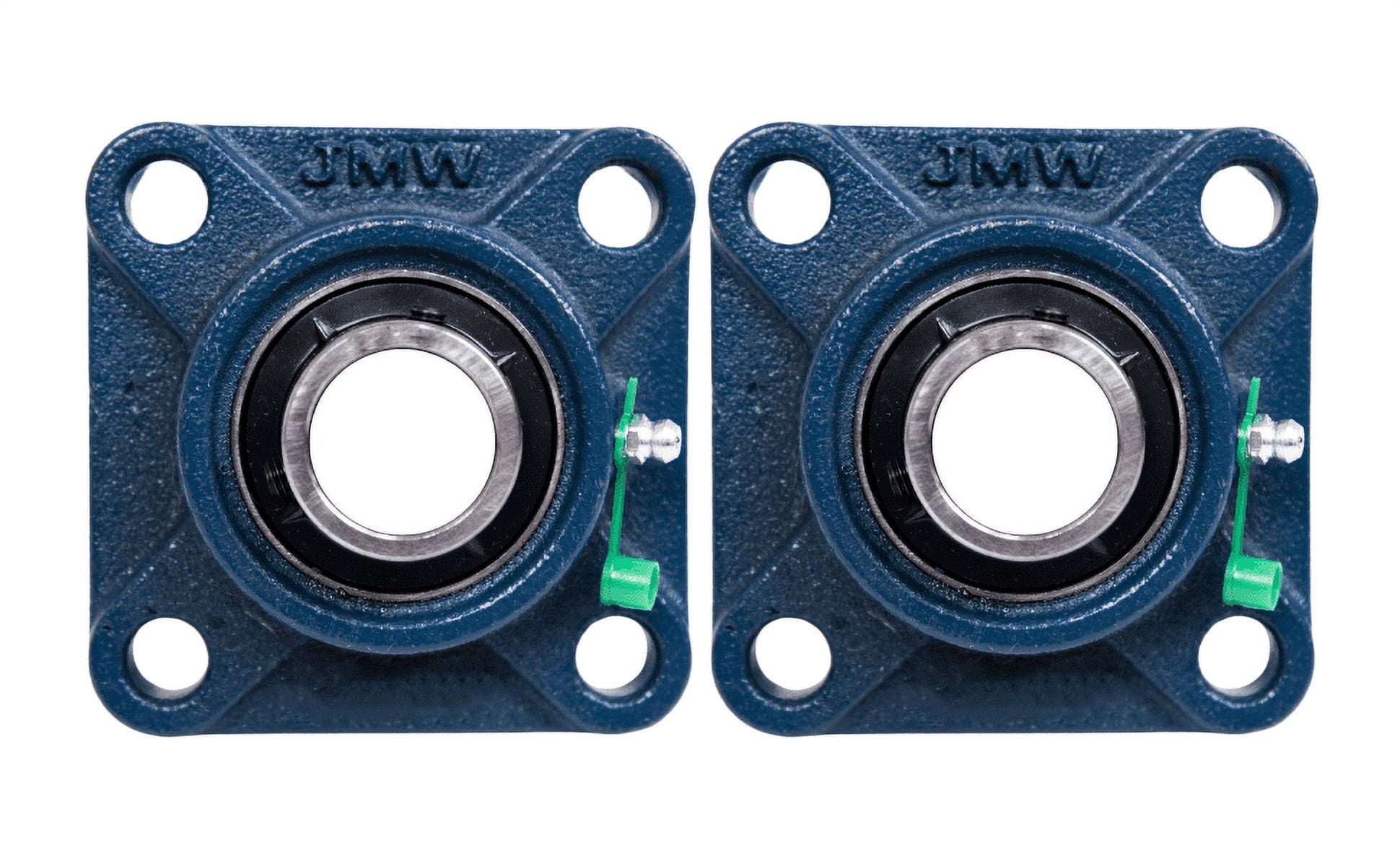 Jeremywell UCF205-16 Pillow Block Bearing (2 Pack), 1 inch Bore, 4-Bolt Flange Mounted, Solid ...