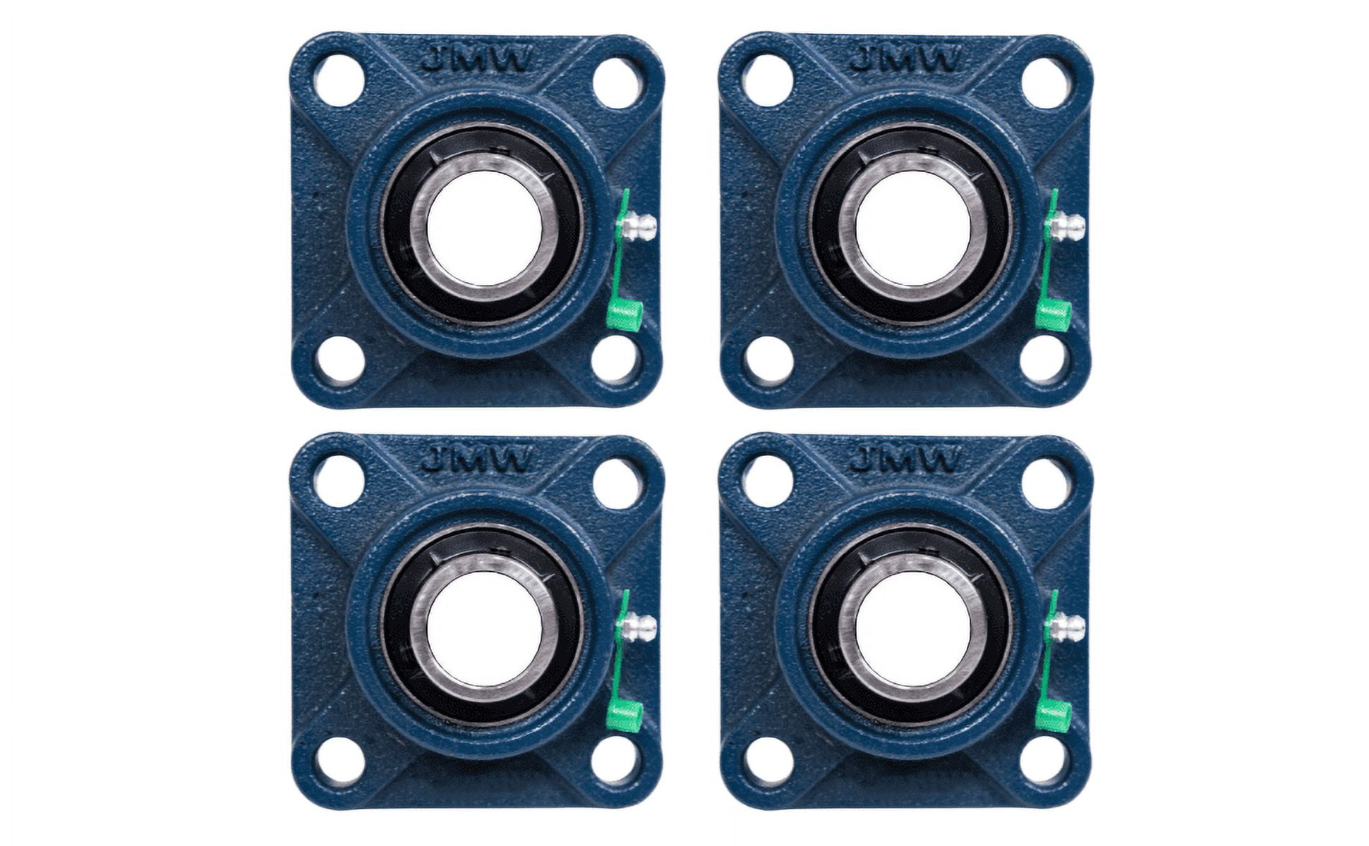 Jeremywell UCF206-20 Pillow Block Bearing (4 Pack), 1-1/4 inch Bore, 4-Bolt Flange Mounted ...