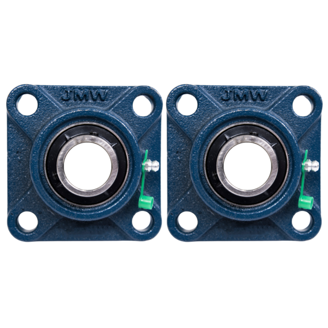 Jeremywell UCF208-24 Pillow Block Bearing (2 Pack), 1-1/2 inch Bore, 4-Bolt Flange Mounted ...