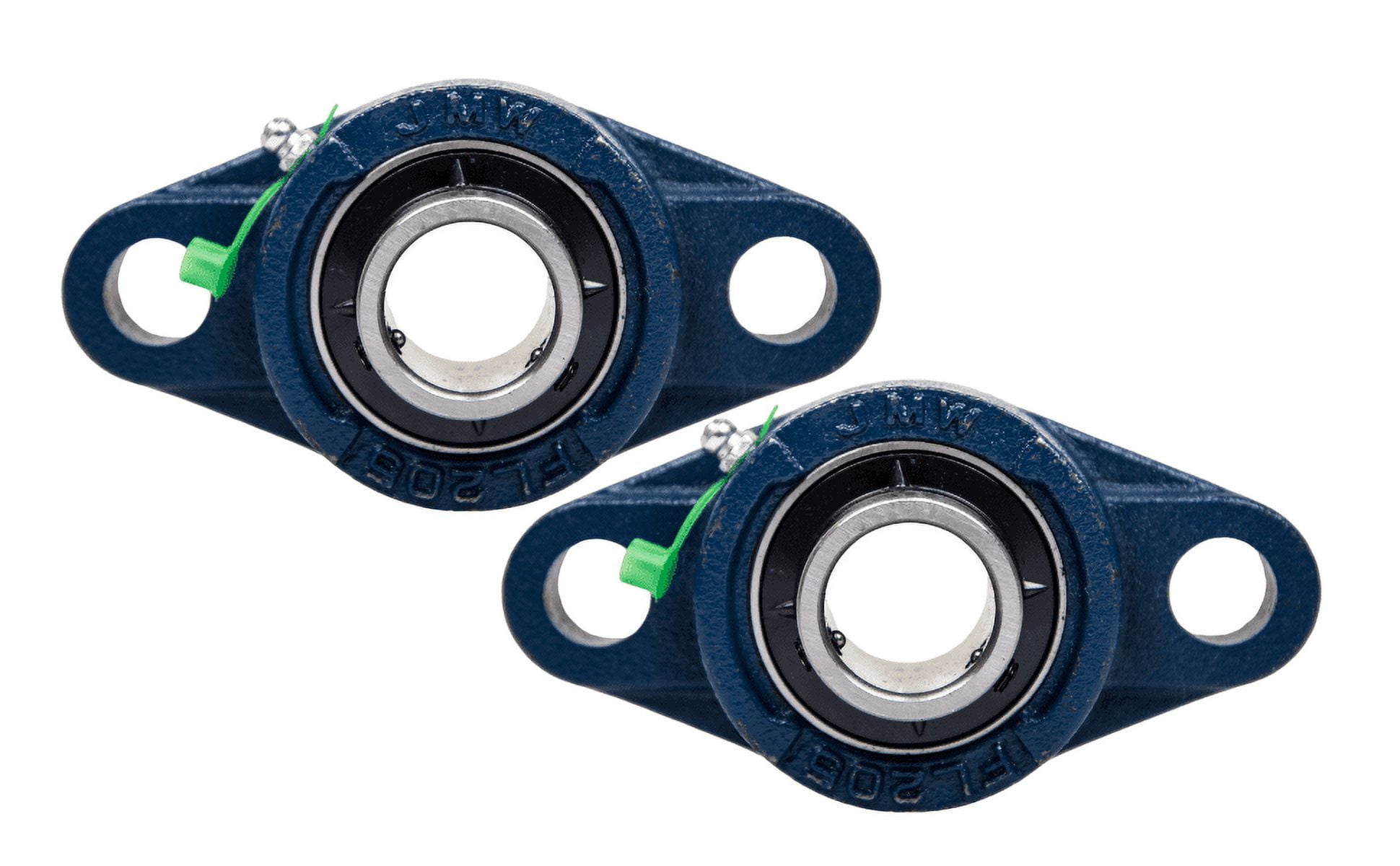 Jeremywell UCFL202-10 Pillow Block Bearing (2 Pack), 5/8 inch Bore, 2-Bolt Flange Mounted, Solid ...