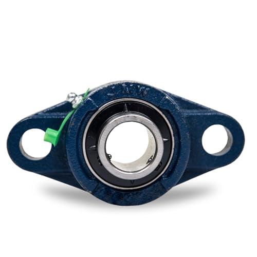 Jeremywell UCFL205-16 Pillow Block Bearing (10 Pack), 1 inch Bore, 2-Bolt Flange Mounted, Solid ...