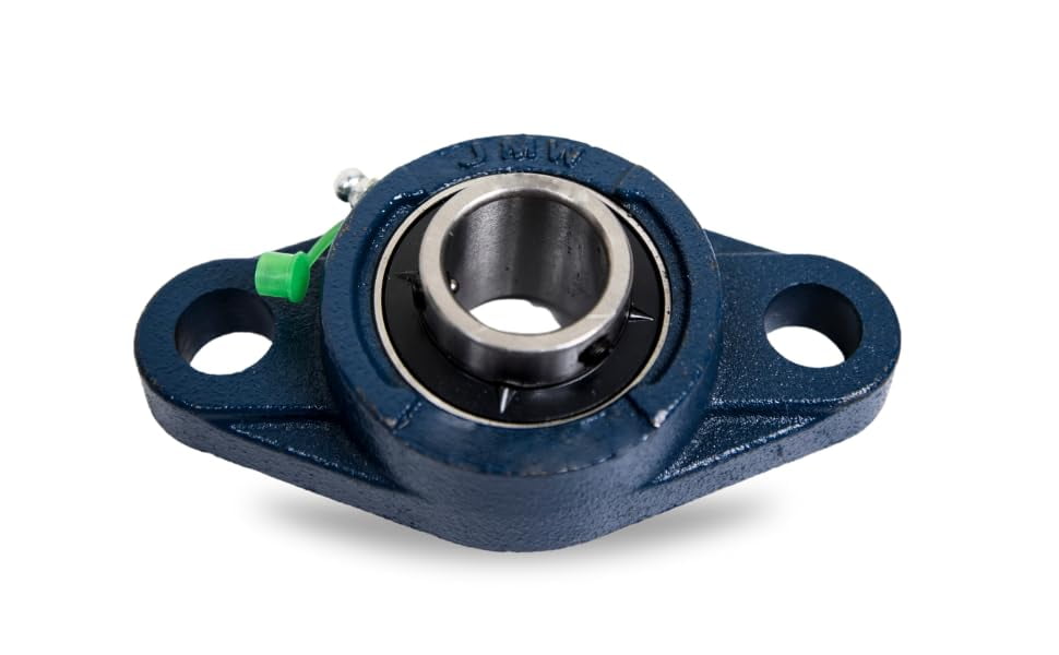 Jeremywell UCFL205-16 Pillow Block Bearing (4 Pack), 1 inch Bore, 2-Bolt Flange Mounted, Solid ...