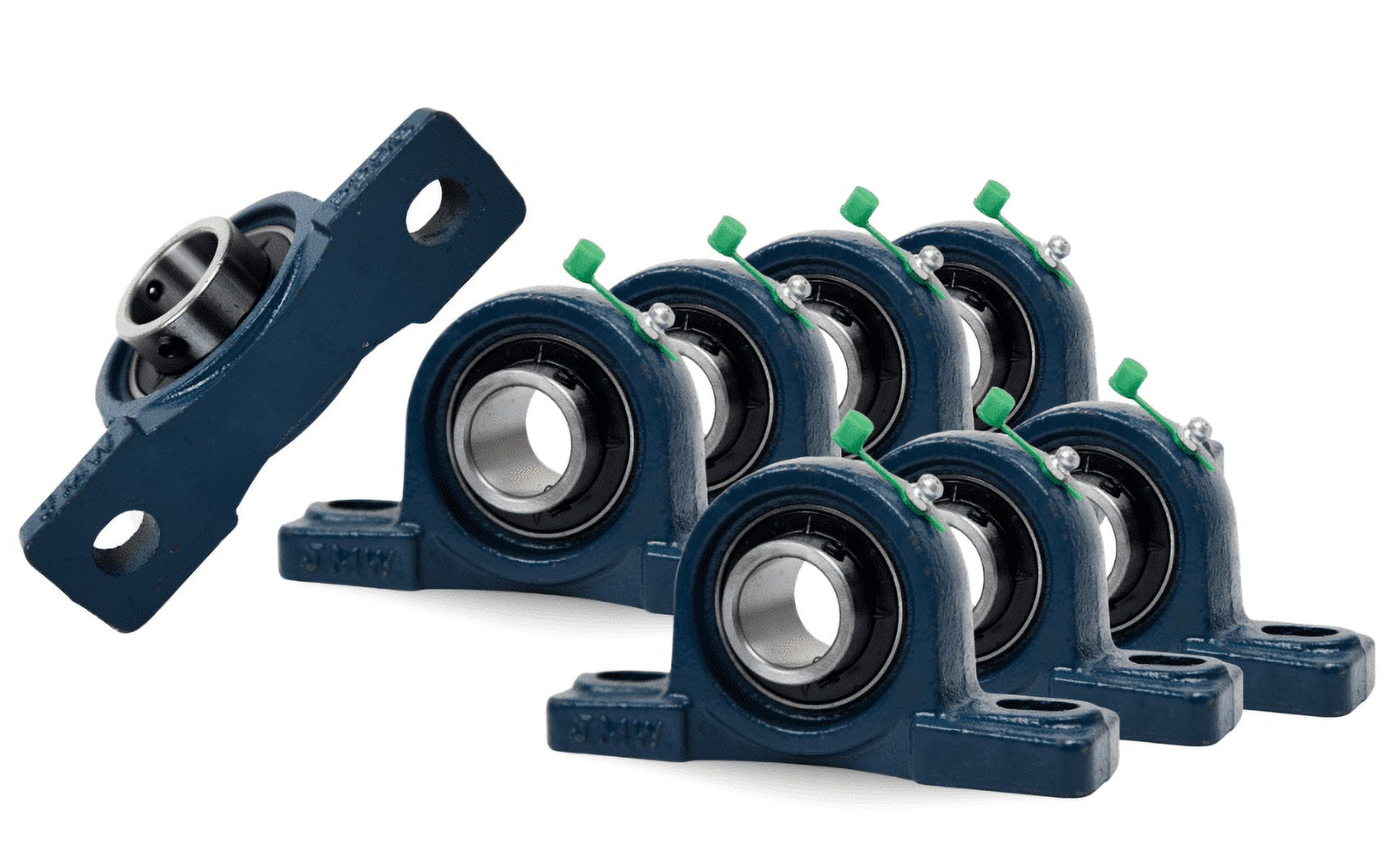 Jeremywell UCP204-12 Pillow Block Bearing (8 Pack), 3/4 inch Bore, 2 Bolt Flange Mounted, Solid ...