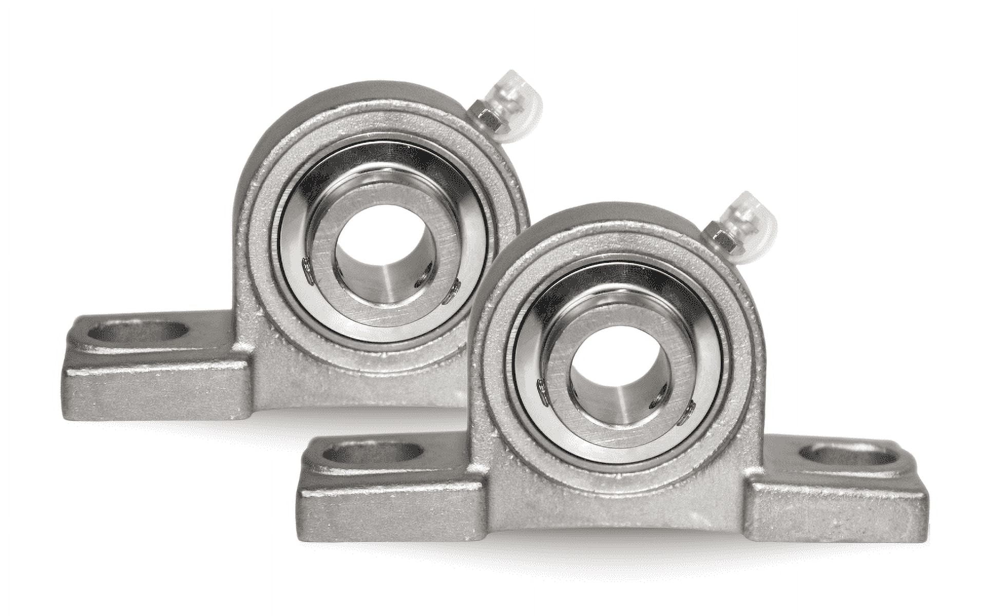 Jeremywell UCP204-12 Stainless Steel Pillow Block Bearing (2 Pack), 3/4 inch Bore 2 Bolt Flange ...