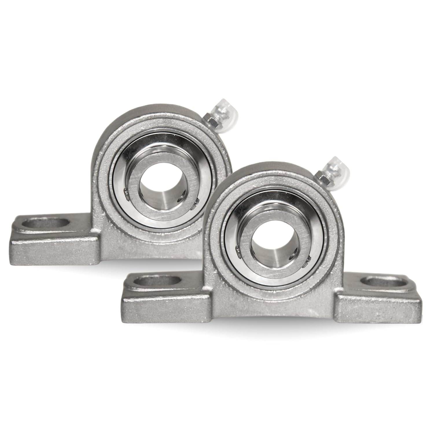 Jeremywell UCP204-12 Stainless Steel Pillow Block Bearing (2 Pack), 3/4 inch Bore 2 Bolt Flange ...