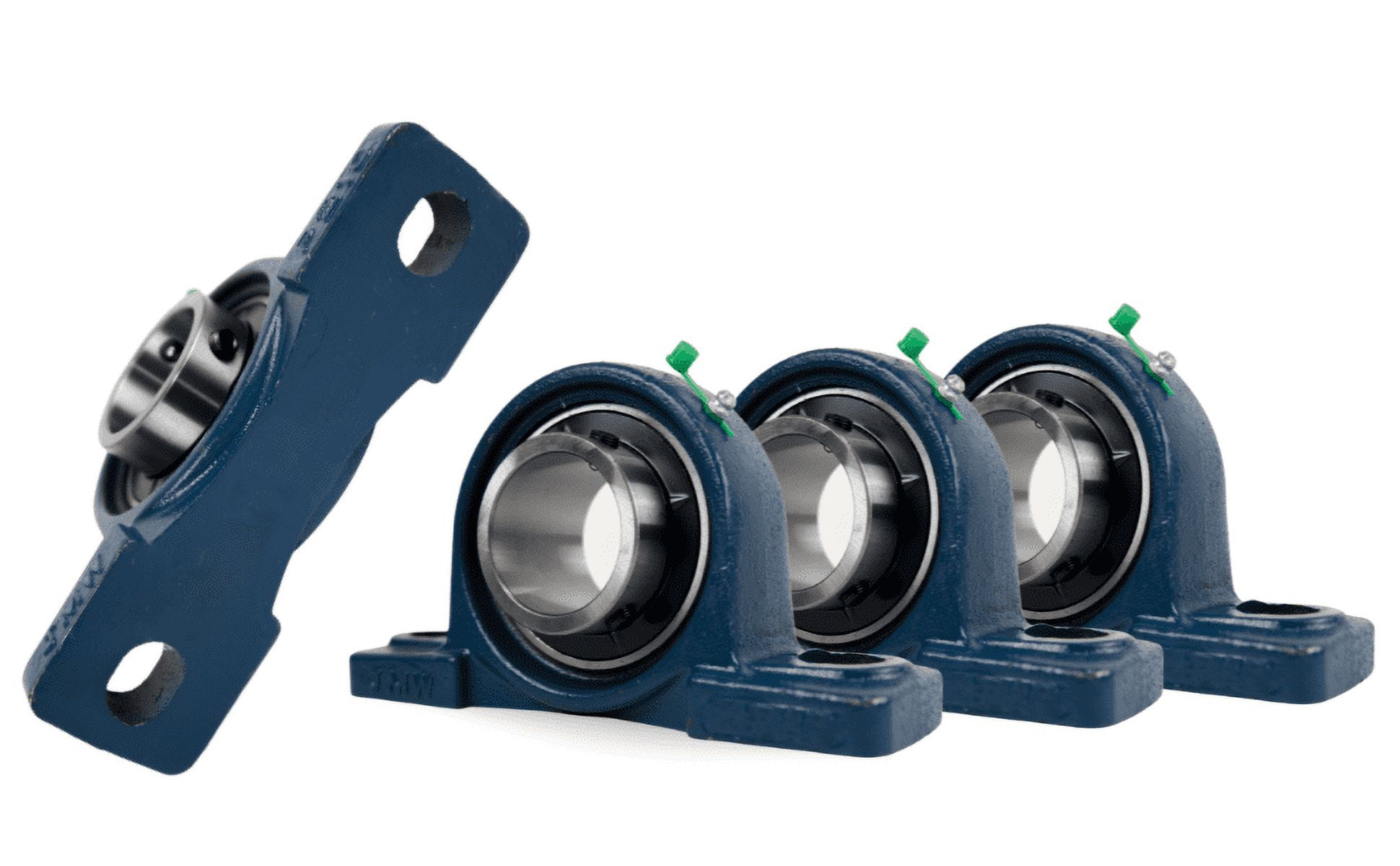 Jeremywell UCP207-20 Pillow Block Bearing (4 Pack), 1-1/4 inch Bore, 2 Bolt Flange Mounted ...