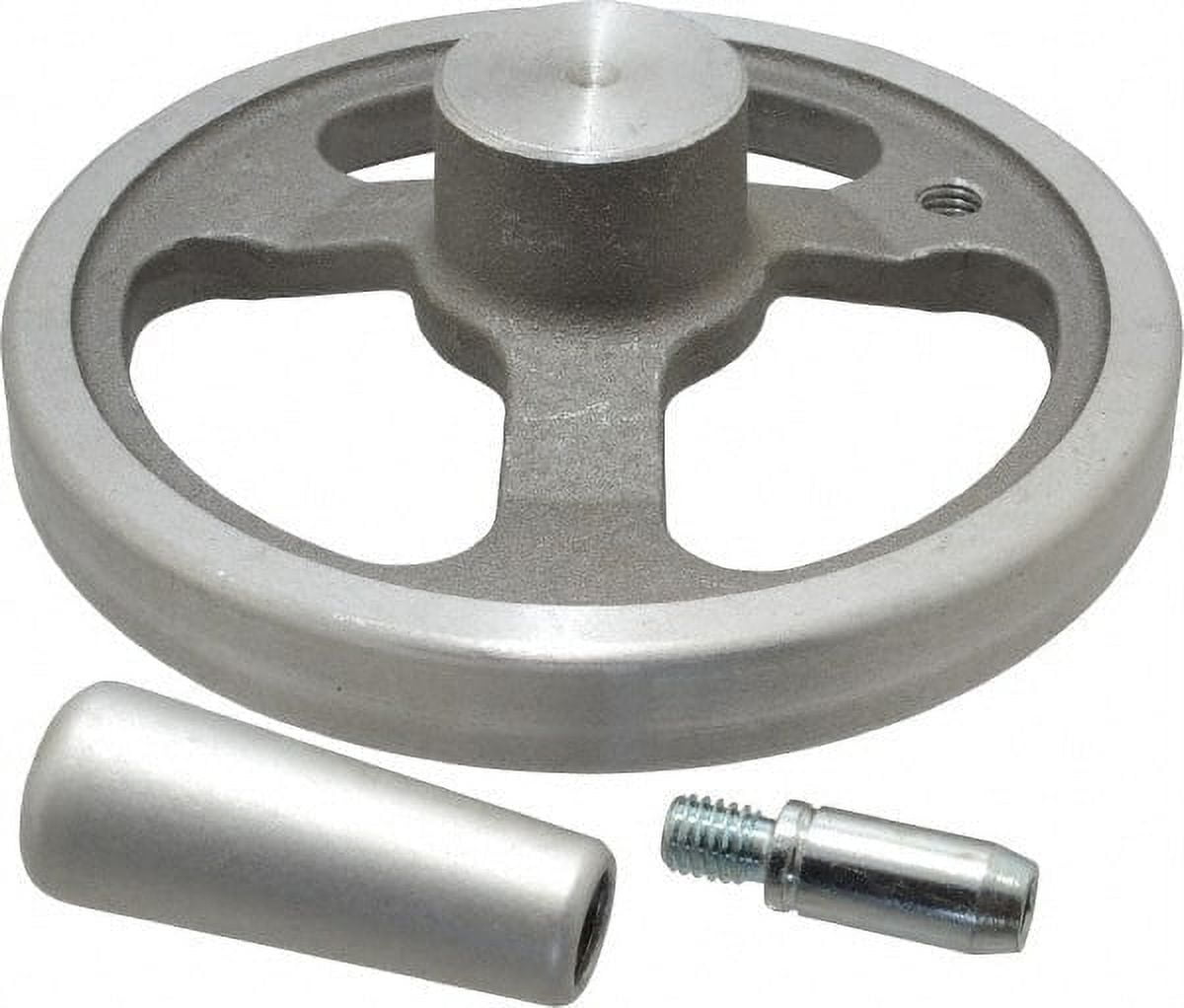 Jergens 6", 3 Spoke Offset Handwheel with Handle 1-1/2" Hub, Aluminum ...