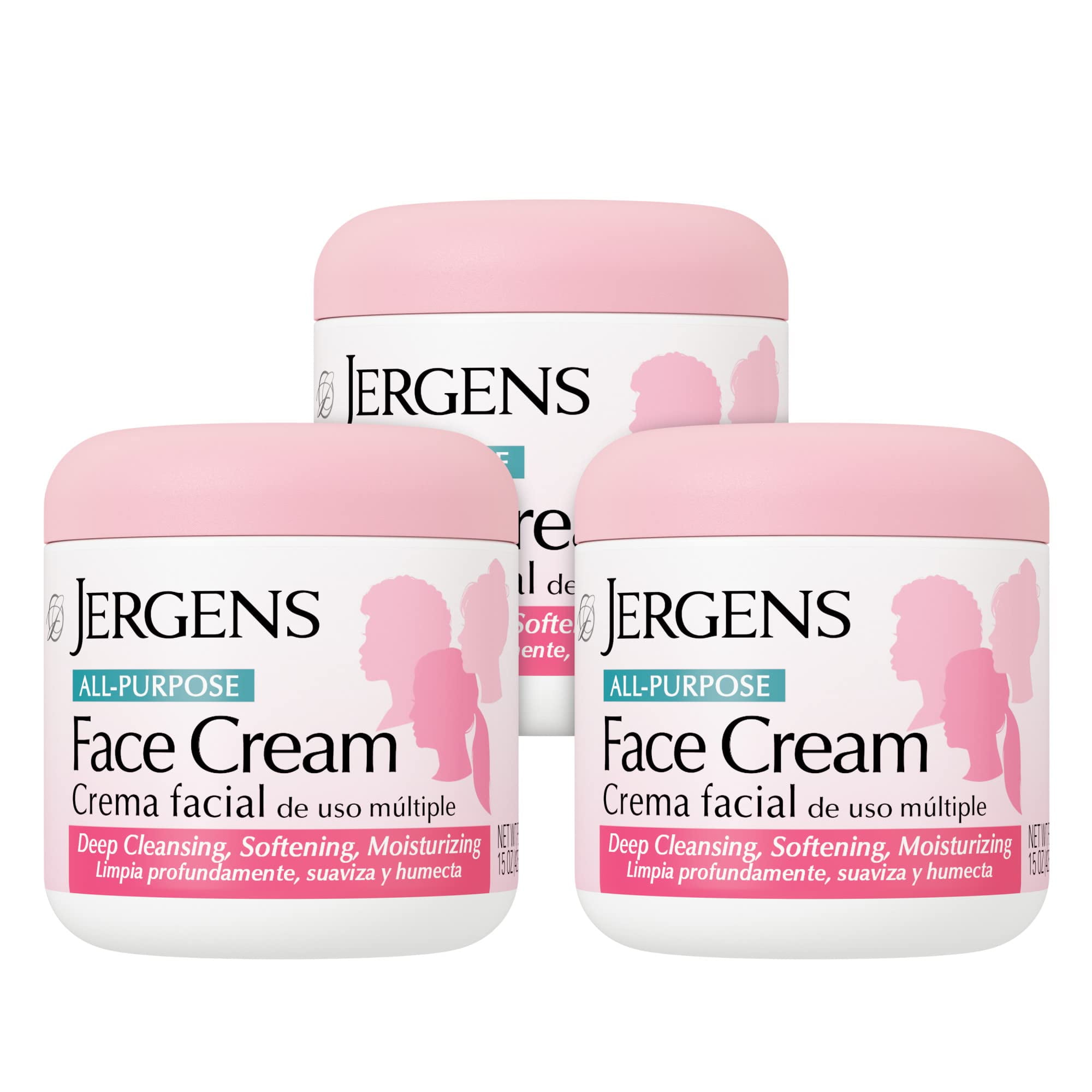 Jergens All Purpose Face SAF21 Cream, Deep Cleansing Facial Cream ...