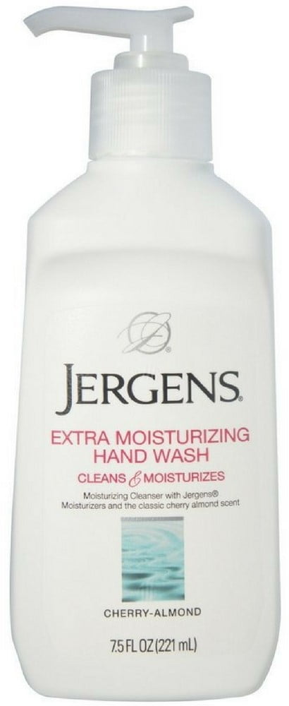 Jergens Extra Moisturizing Hand Wash, Cherry-Almond 7.50 oz (Pack of 4 ...