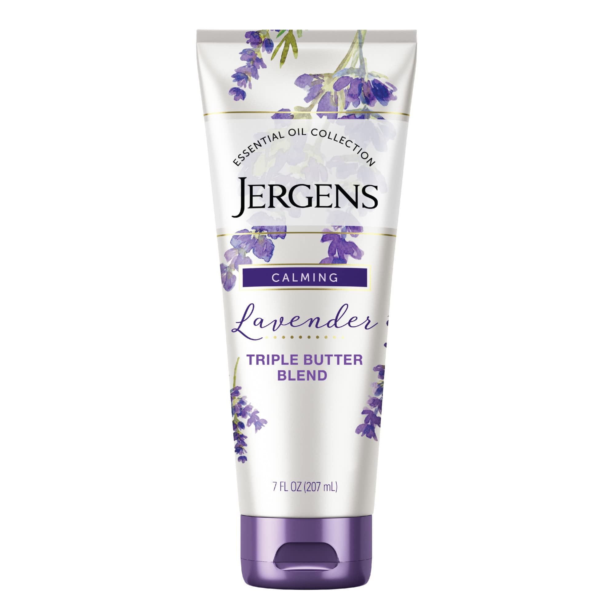 Jergens Lavender Body Butter OIF8 Hand and Body Lotion, Moisturizer for ...