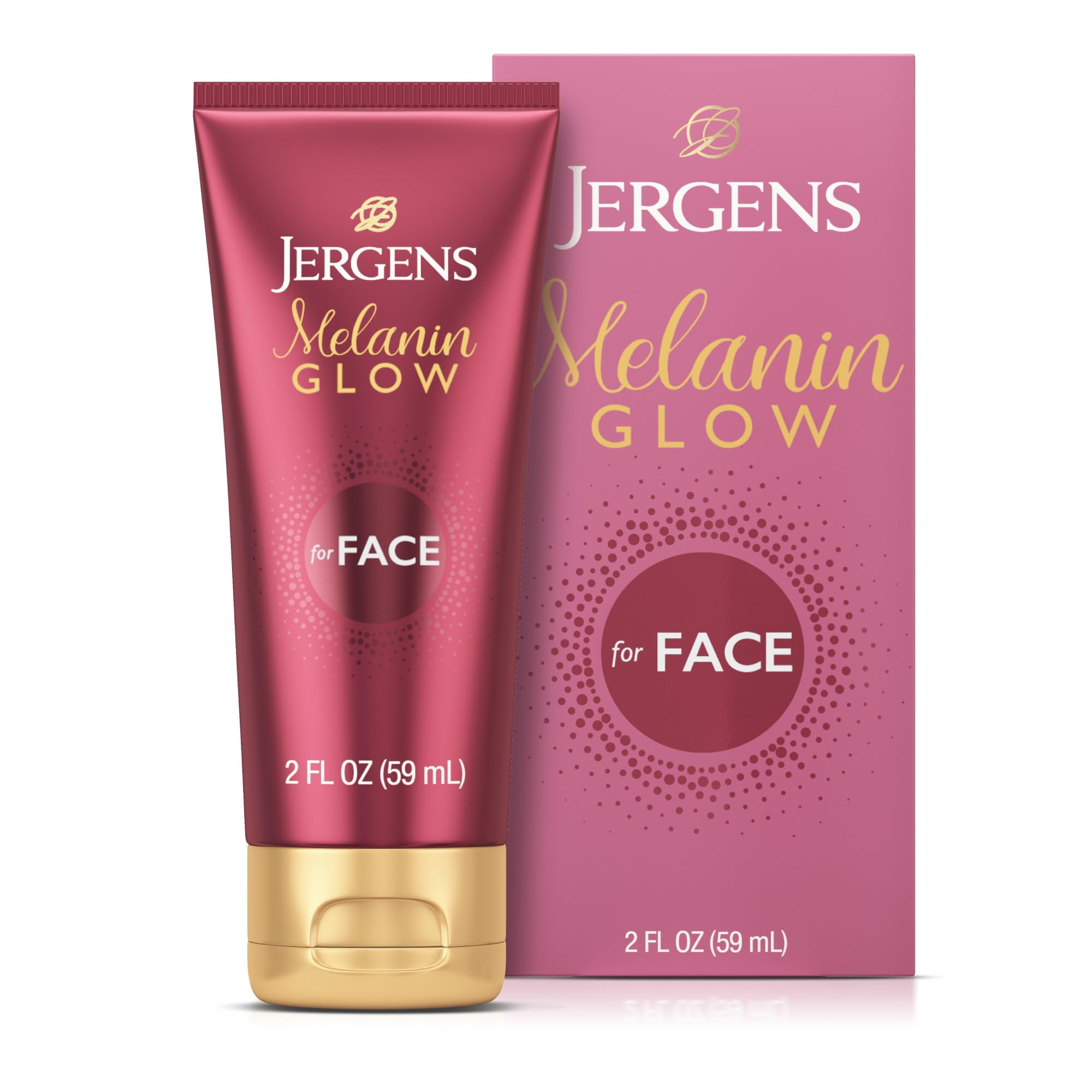 Jergens Melanin Glow Facial Glow Enhancer, Luminizer and Moisturizer ...