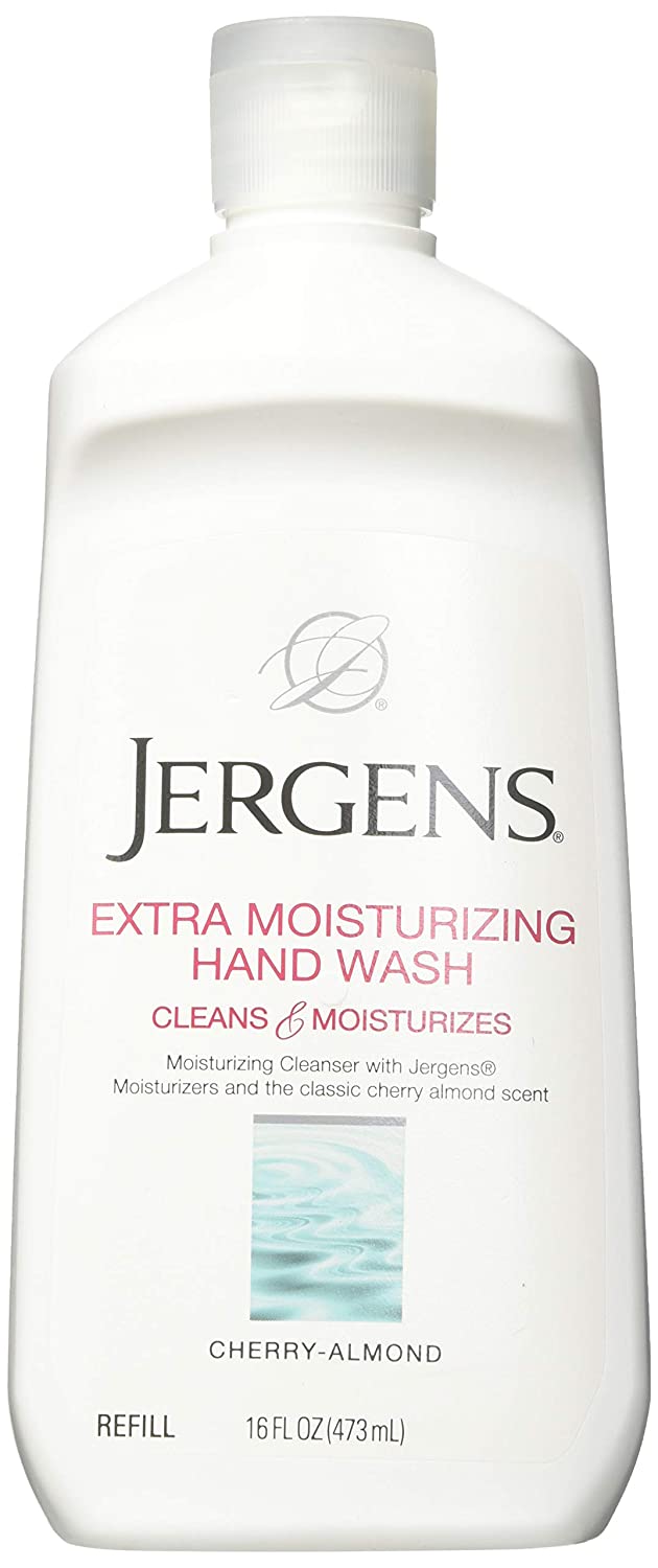 Jergens Moisturizing Liquid Hand Wash Classic Cherry Almond, 16 oz, 4 ...