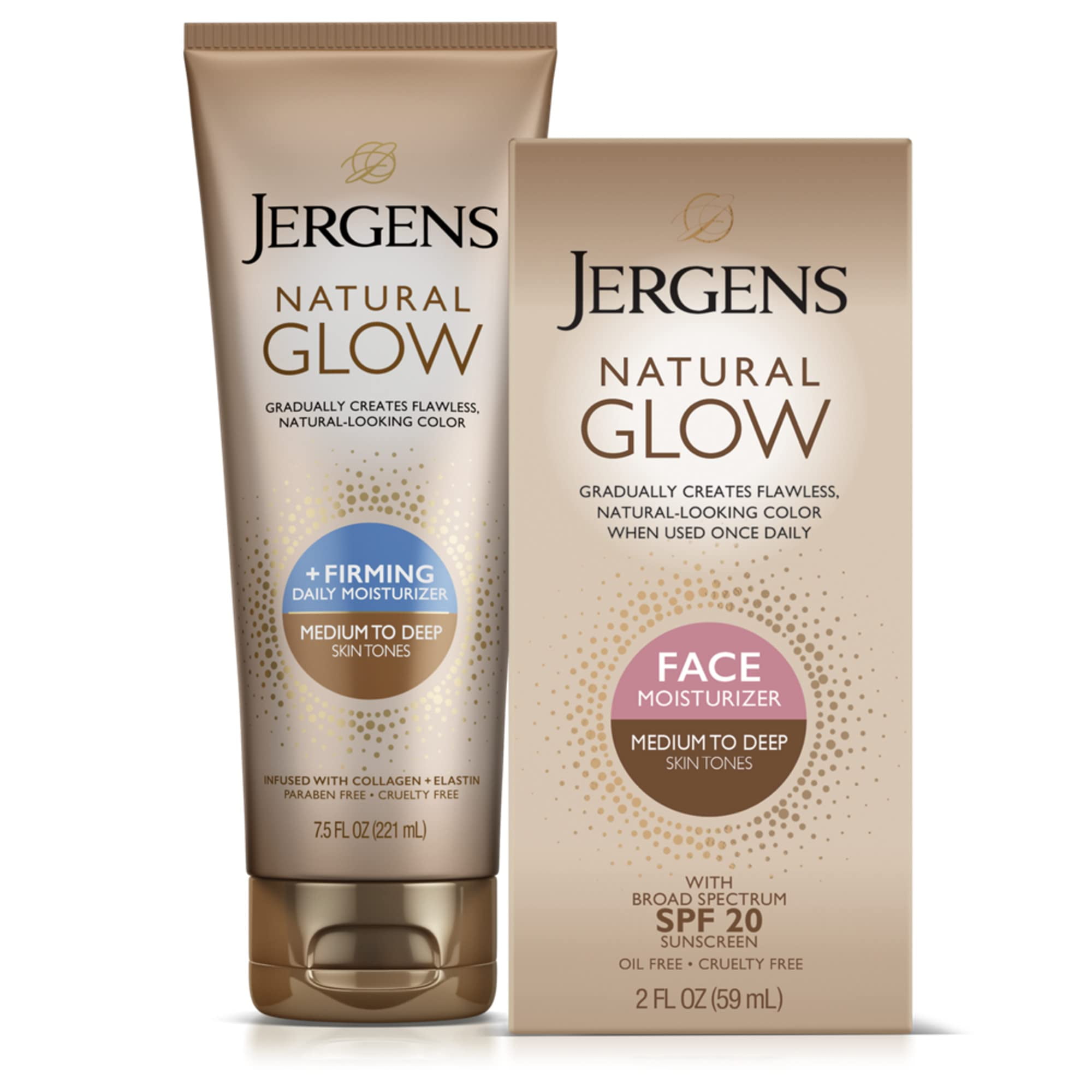 Jergens Natural Glow Gradual SBF3 Glow Daily Moisturizer + Firming and ...