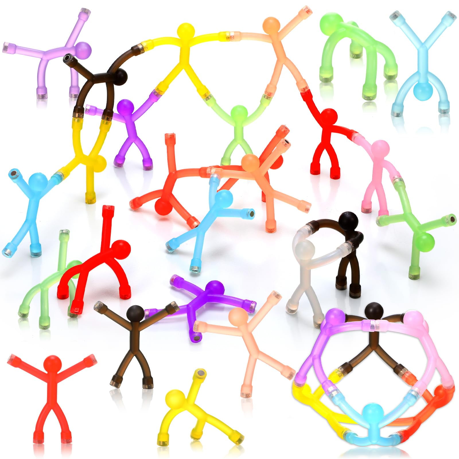 Jerify 10 Pcs Humanoid Magnetic Travel Toys Colorful Fidget Toys ...