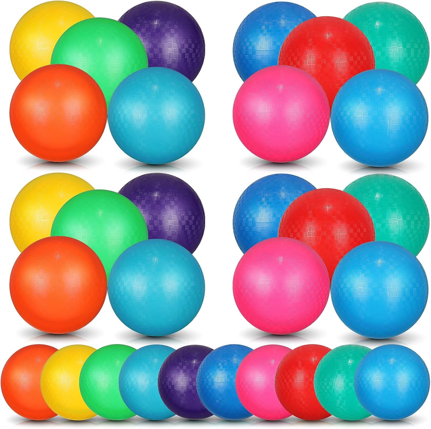 Jerify 60 Pack 8.5 Inch Playground Balls Bulk Colorful Inflatable ...