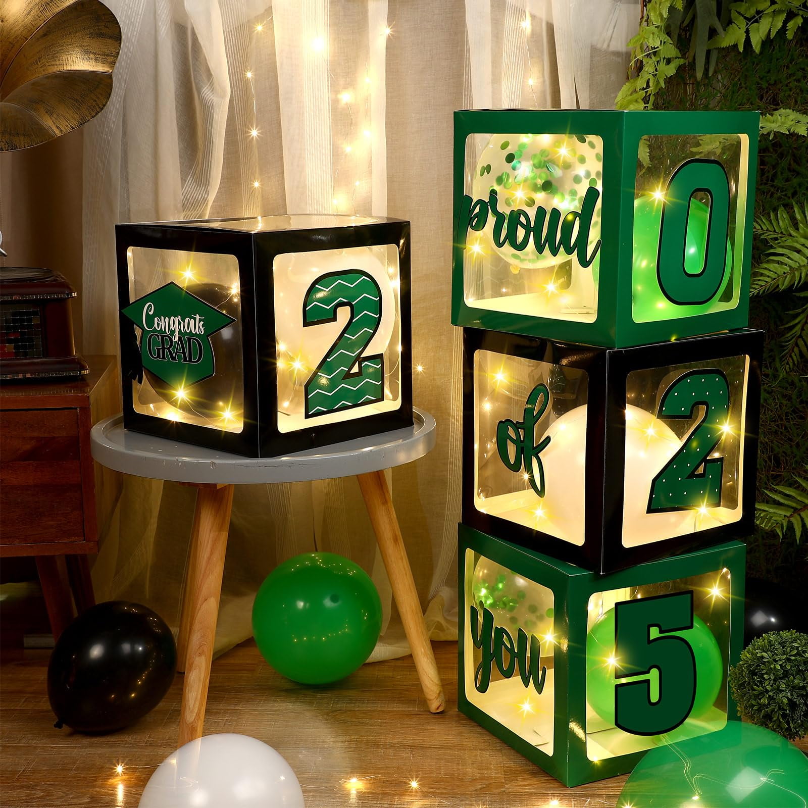 Jerify Graduation Box Decorations SSF20 with Balloon and LED Light ...