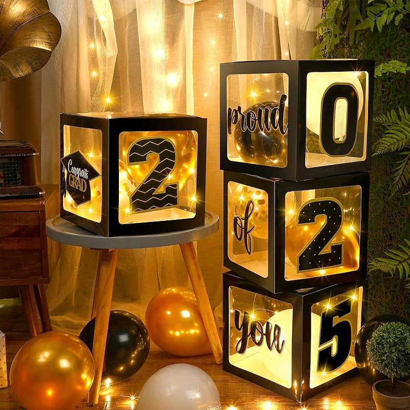 Jerify Graduation Decorations with Balloon and LED Light Strings ...