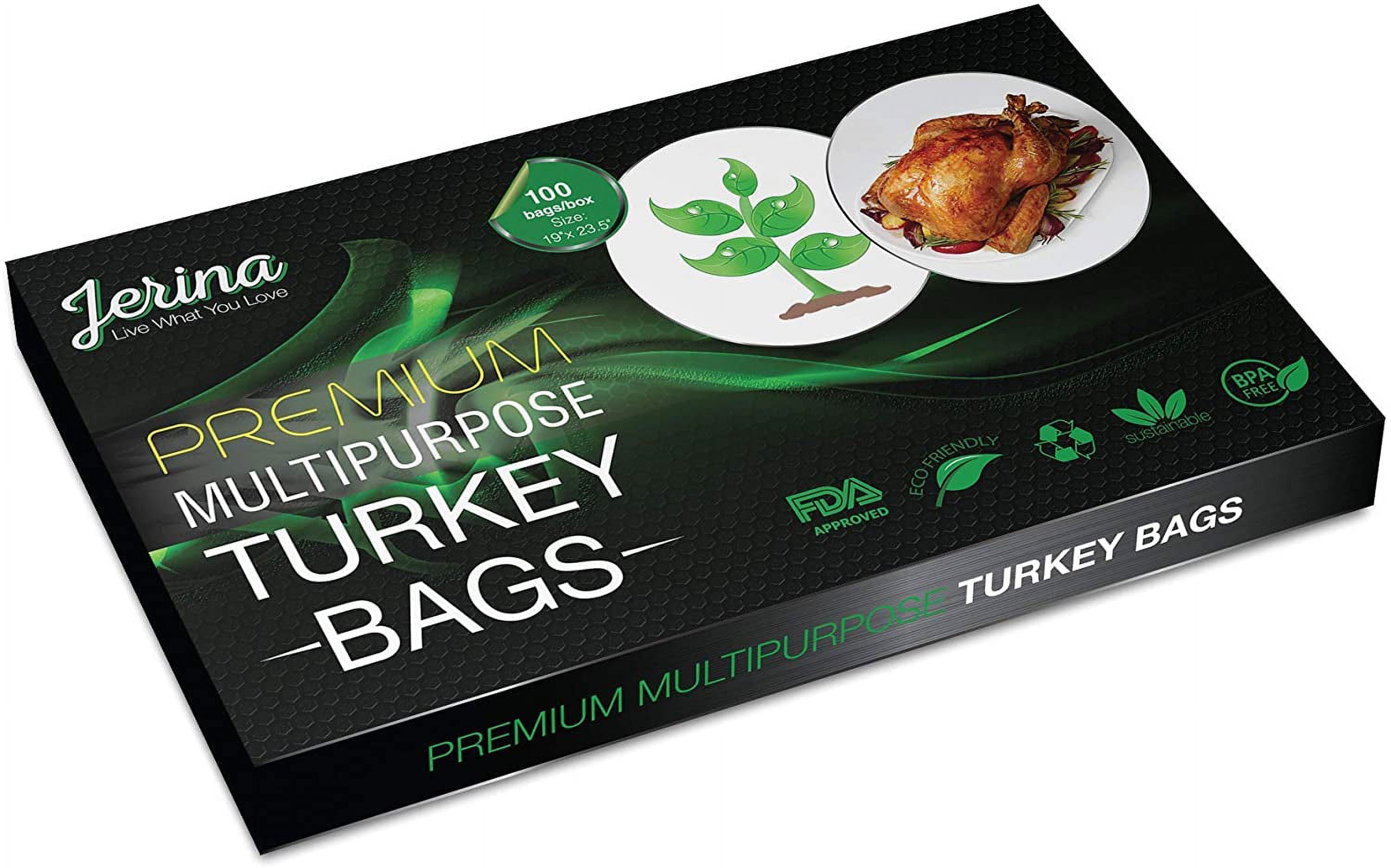 Jerina Turkey Bag Oven Bags-Bulk(100 Counts): Food Safe Multipurpose ...