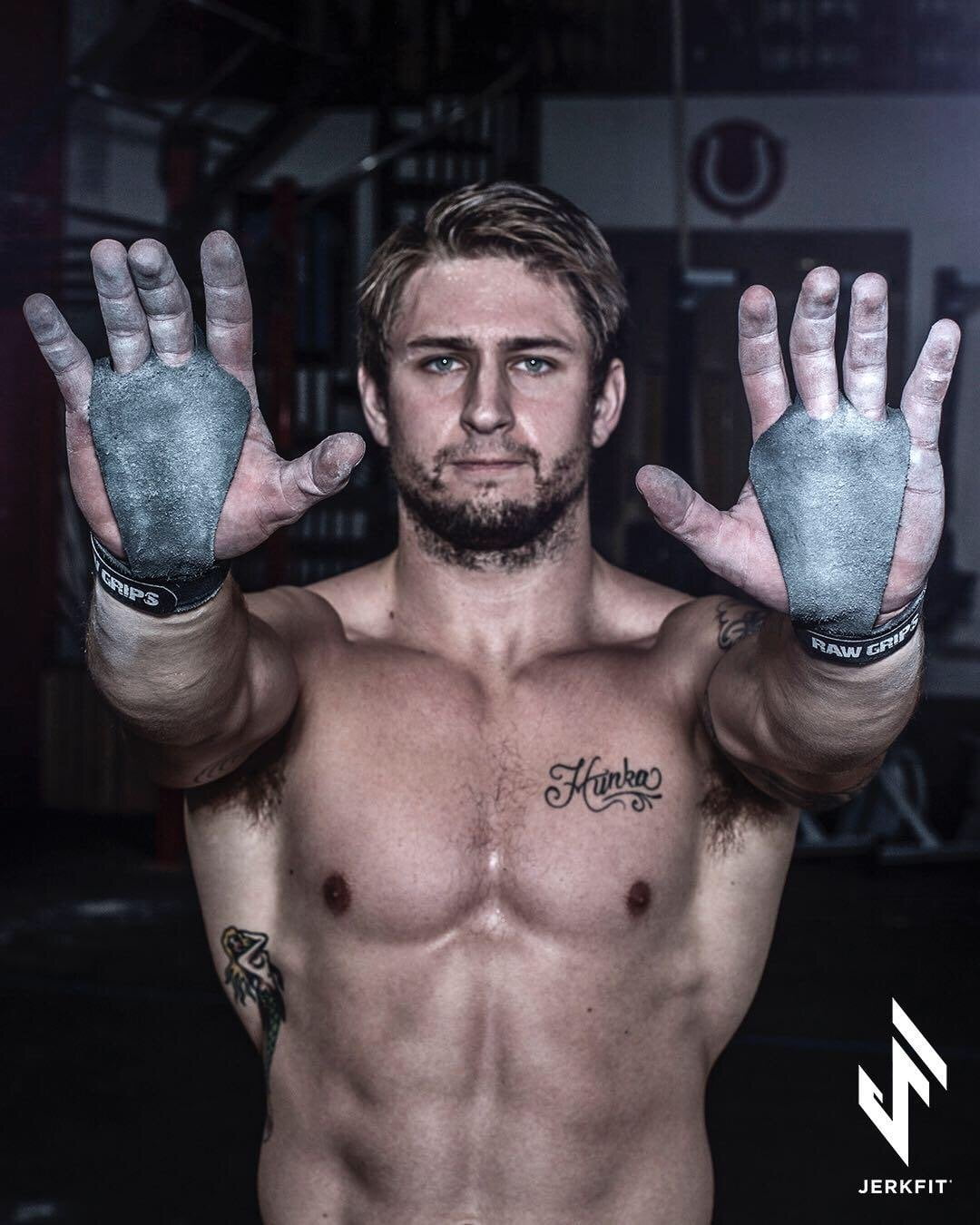 JerkFit RAW Grips 2 Finger Leather Hand Grips for Gymnastics & Cross ...