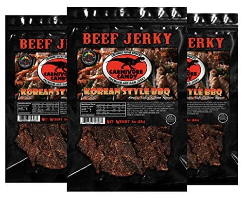 Jerky Barbecue Jerky - Carnivore Candy Premium High-Protein Snack, Bold ...