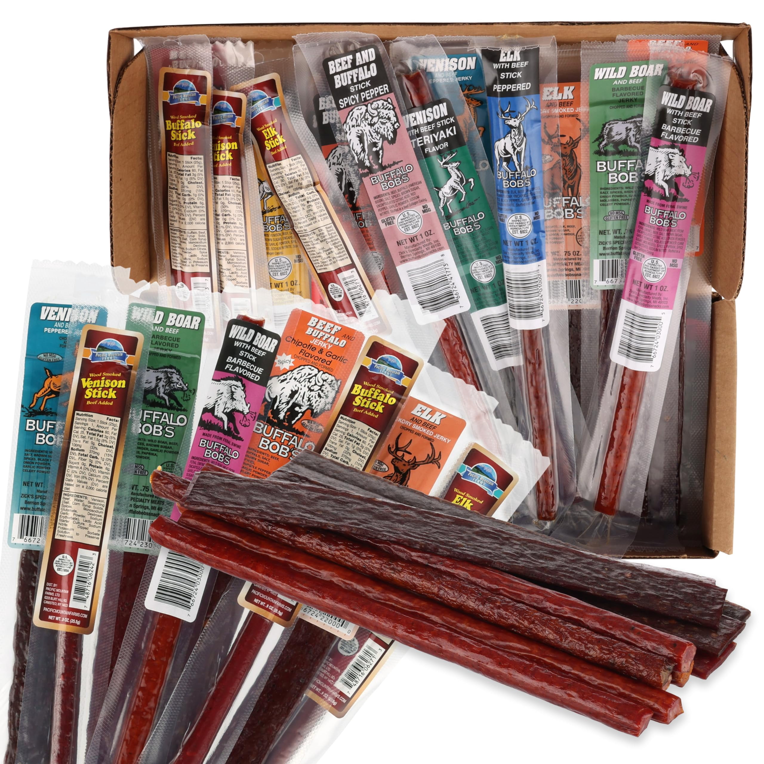 Jerky Dynasty Big Game TMA2 15-Piece Jerky Variety Pack - Assorted Meat ...