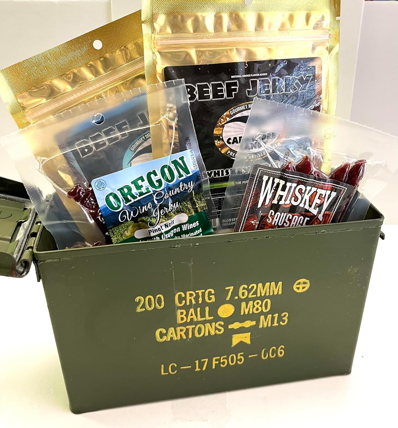Jerky DynastyAmmo Can Alcohol Jerky Gift Pack in a Ammo Can - Premium ...