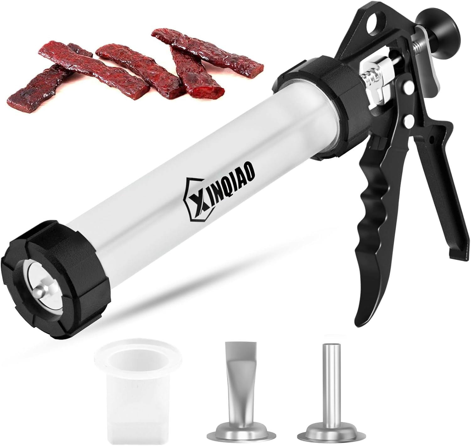 Jerky Gun Food Grade Plastic Beef Jerky Gun Kit, 1 LB Jerky Maker, 3 ...