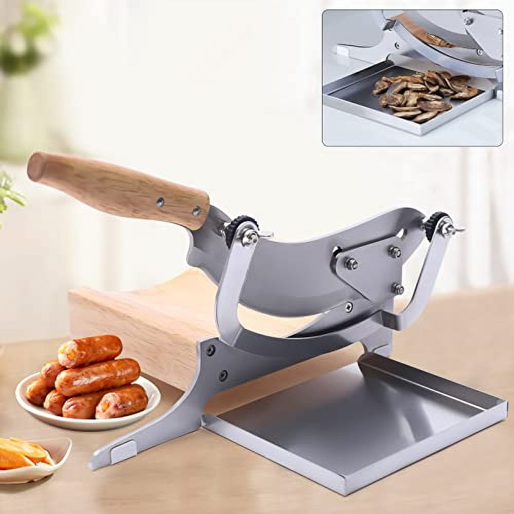 Jerky Slicer Machine Manual Meat Slicer Chinese Biltong Cutter, Wooden ...