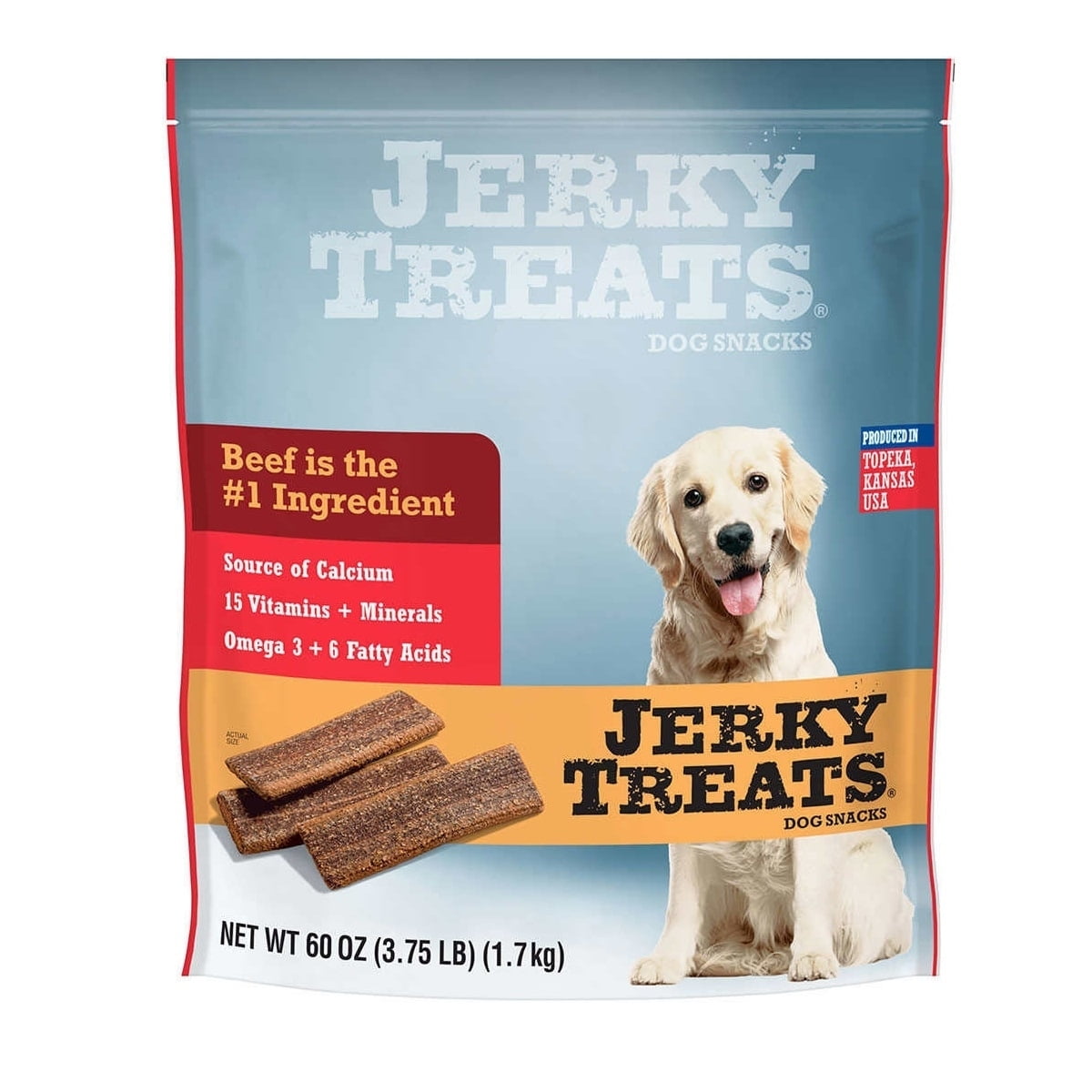 Jerky Treats American Beef Dog Snacks, 60 Ounce, Made in USA - Walmart.com