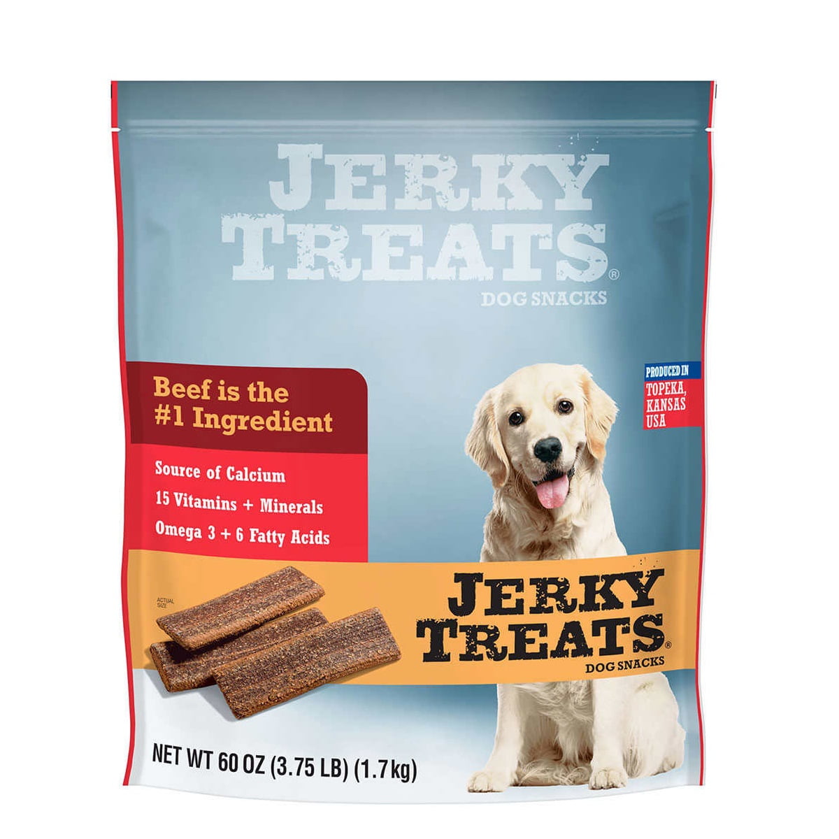 Jerky Treats American Beef Dog Snacks, Made in USA, 60 oz - Walmart.com