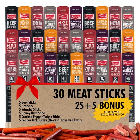 Jerky.com 12-Pack Meat Stick Variety Pack - Includes Bonus Pepper Jack ...