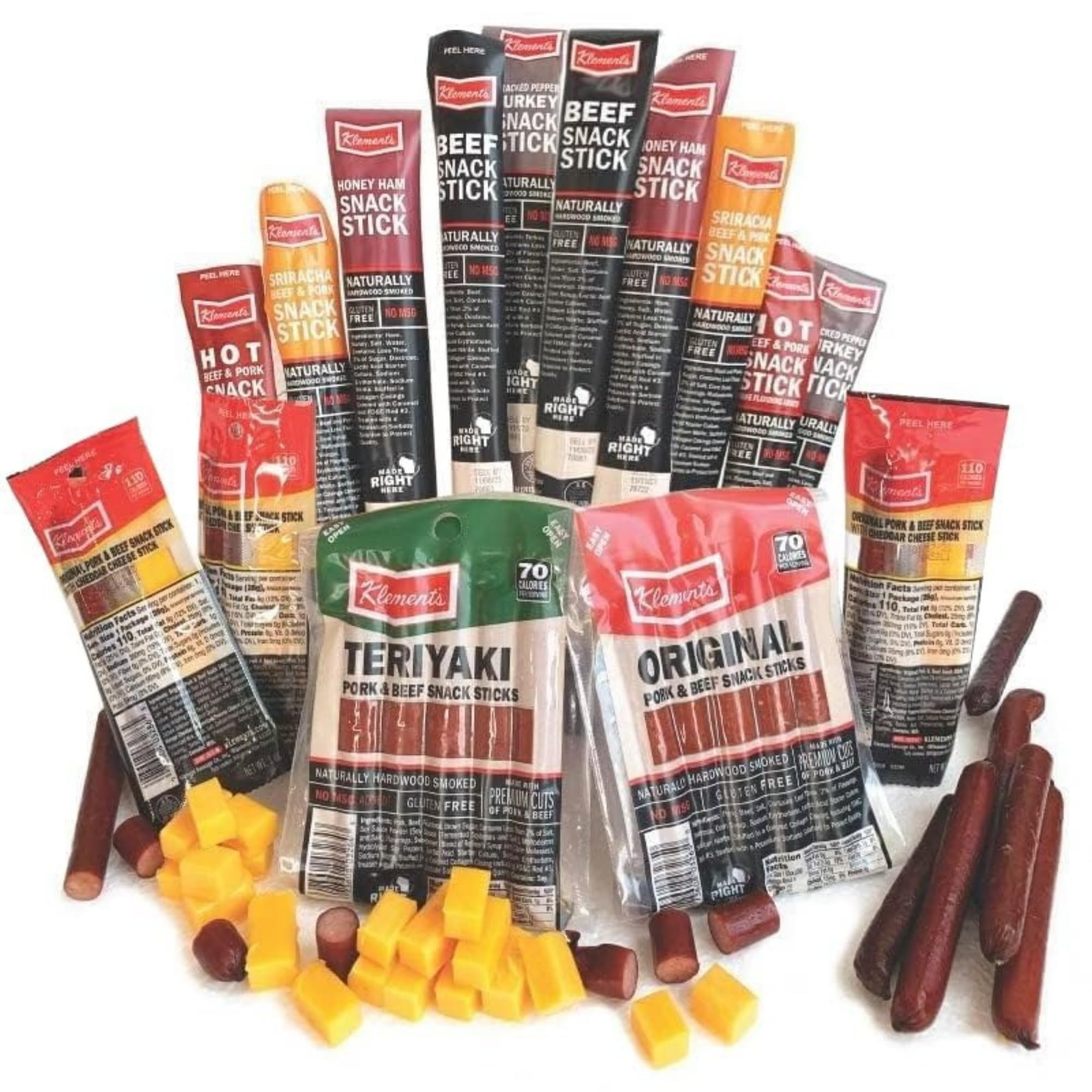 Jerky.com Meat & Cheese BCF26 Sampler | 26pc Meat Variety Pack with ...
