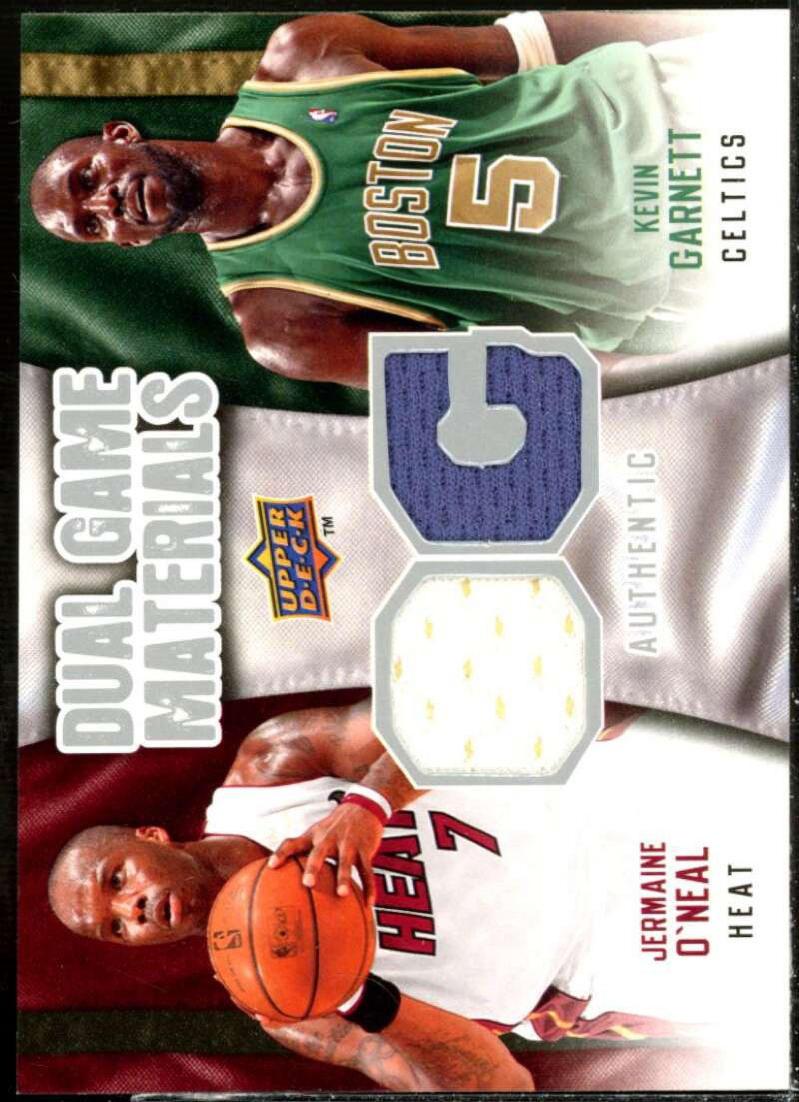 Jermaine O'Neal/Kevin Garnett Card 2009-10 Upper Deck Game Materials ...