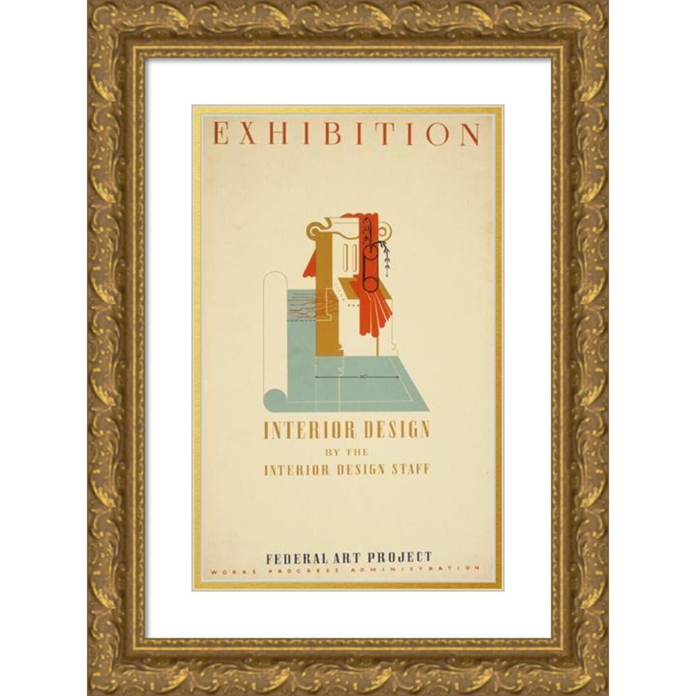 Jerome Henry Rothstein 13x18 Gold Ornate Wood Frame and Double Matted ...