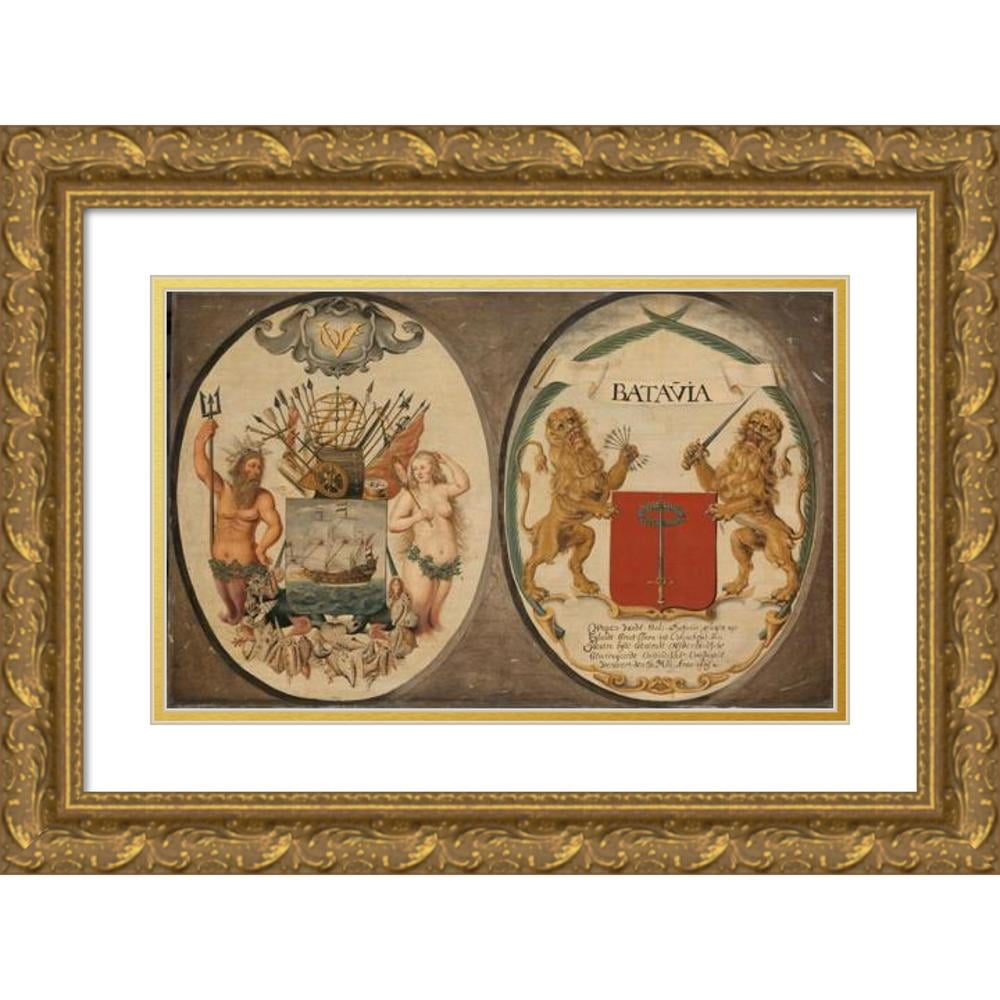 Jeronimus Becx II 14x11 Gold Ornate Wood Frame and Double Matted Museum ...
