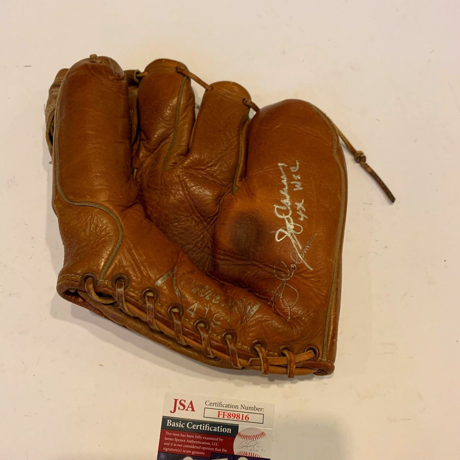 Jerry Coleman Signed 1950's Game Model Baseball Glove NY Yankees JSA ...